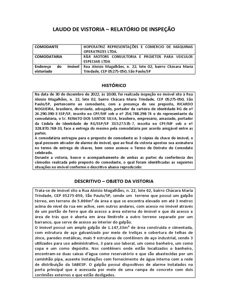 Laudo de Vistoria 2 | PDF