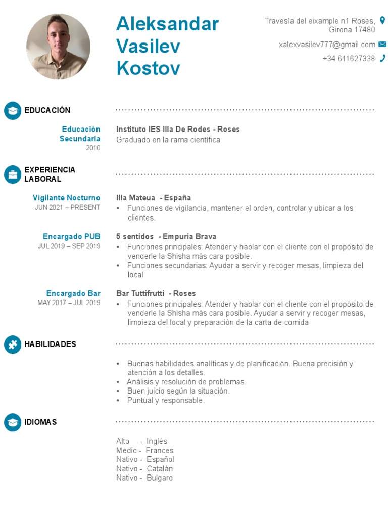 Currículum Alex 2021 | PDF