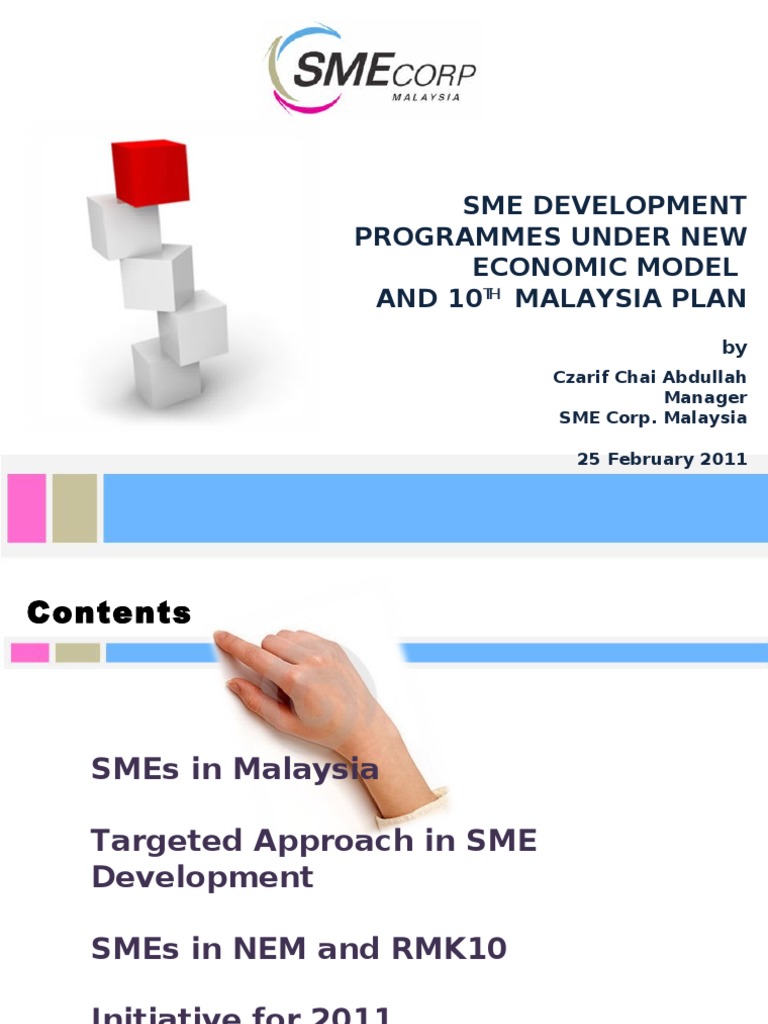 SME Development Programmes Under New Economic Model and 10MP | PDF ...