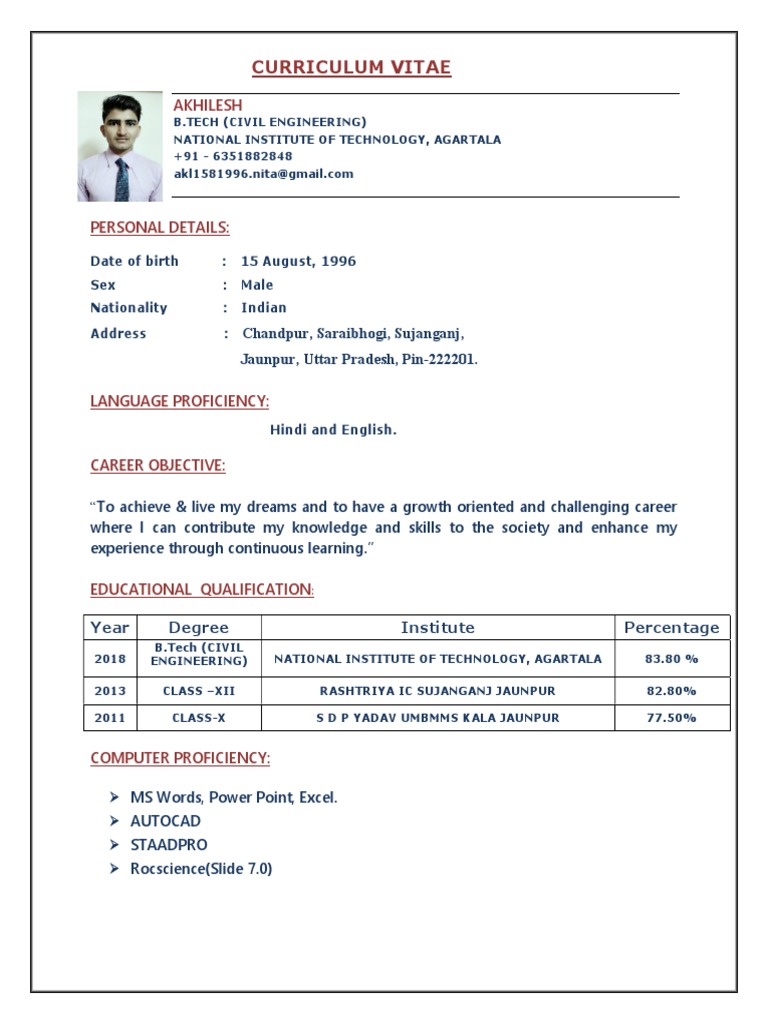 CV Akhilesh | PDF | Learning | Cognition