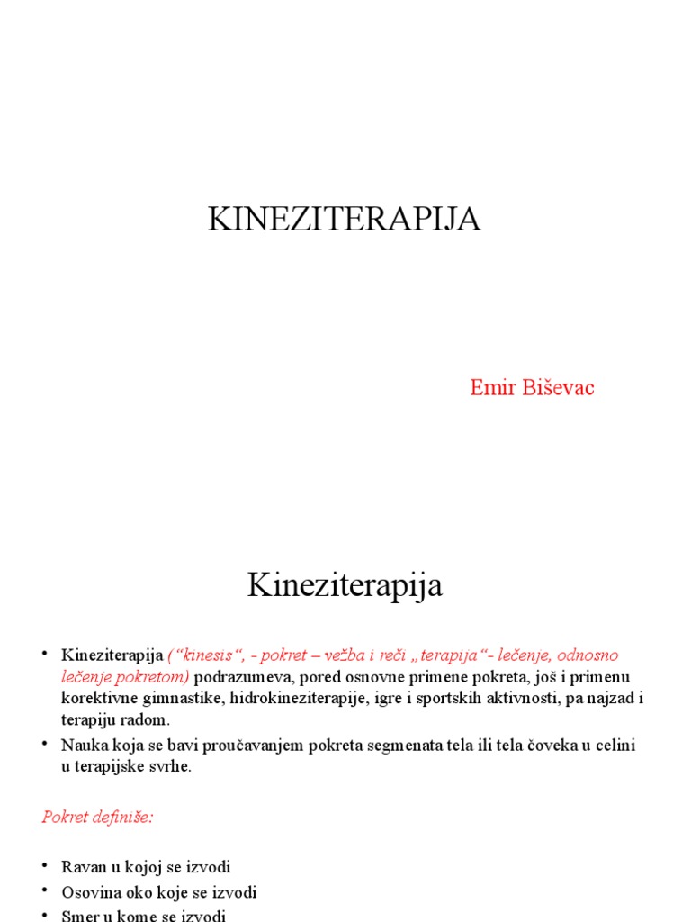 Kineziterapija | PDF