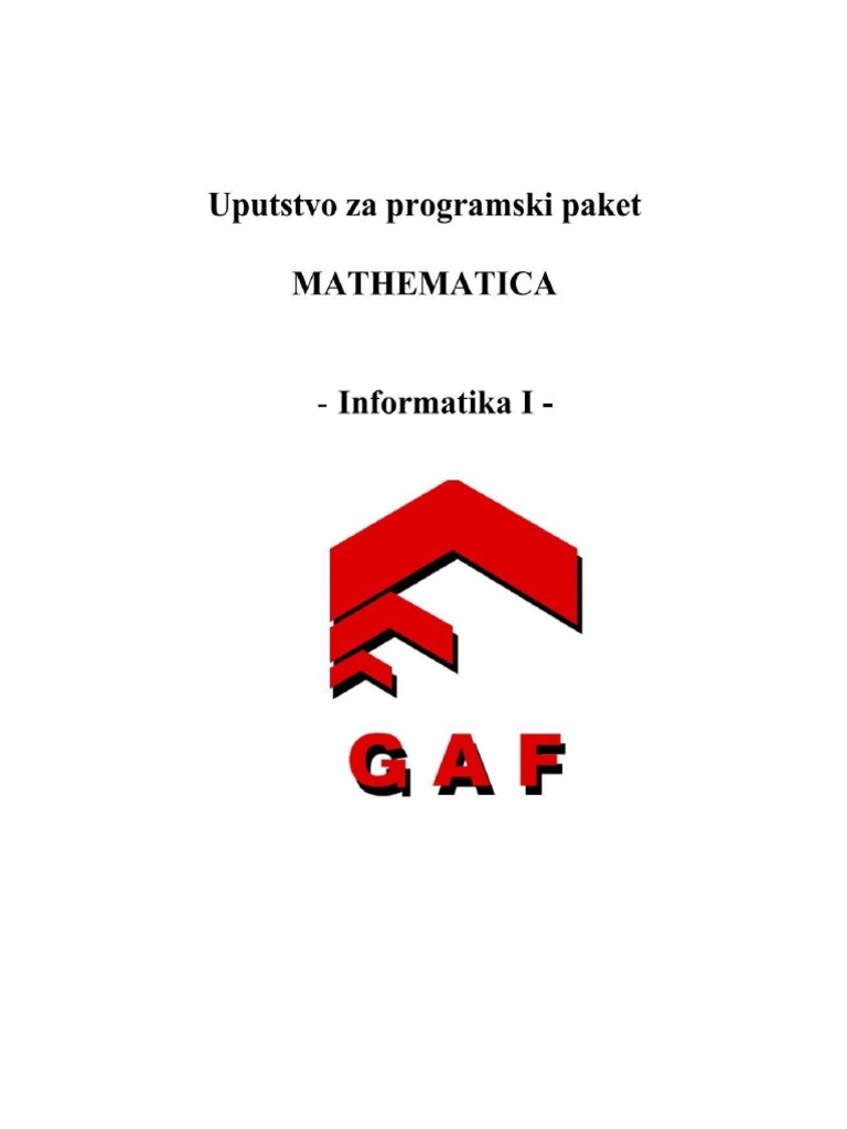 Wolfram Mathematica UPUTSTVO | PDF