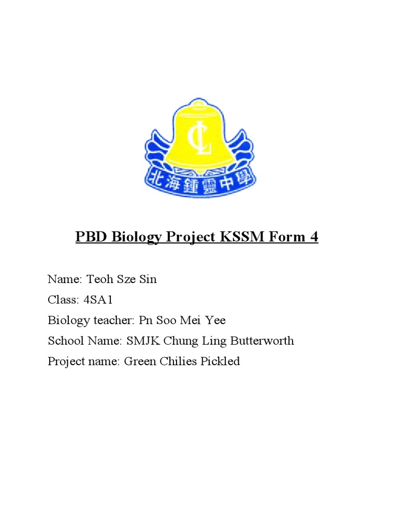 PBD Biology Project KSSM Form 4 | PDF