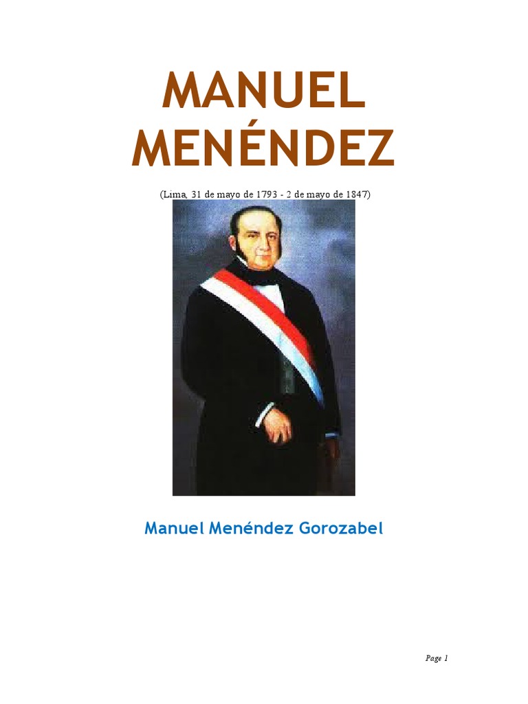 Manuel Menéndez | PDF | América del Sur | Perú