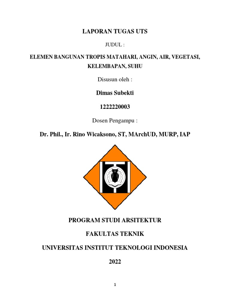 Uts - Rancangan Tapak - Pkp.dimas Subekti.2022 | PDF