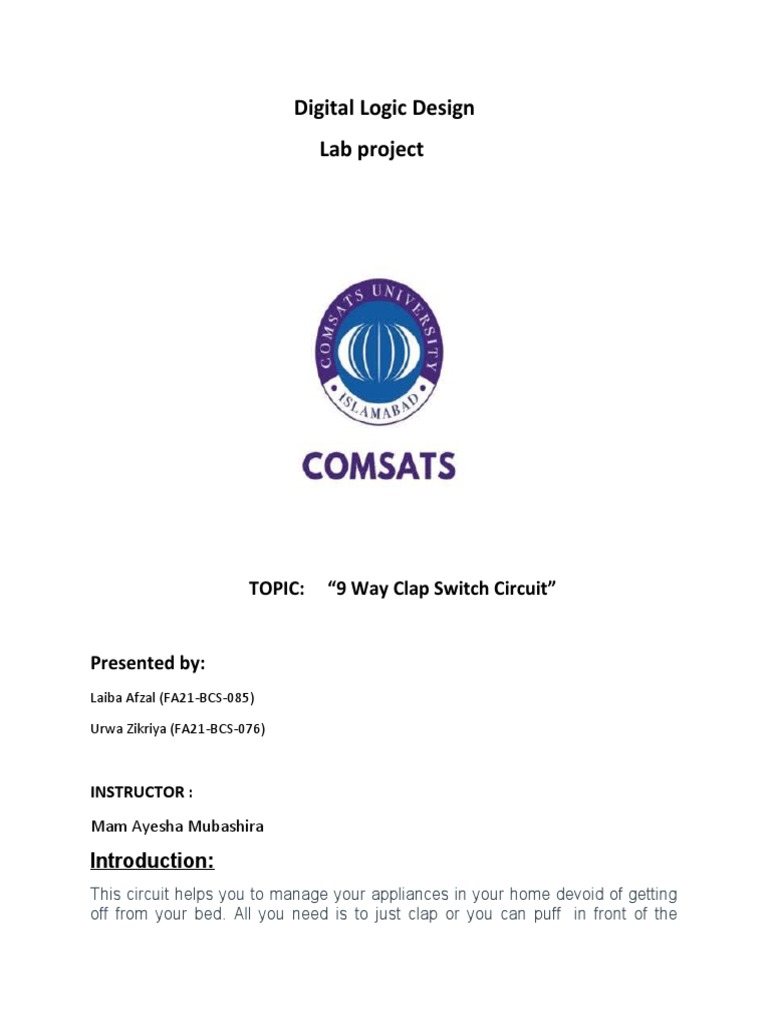 Digital Logic Design Project | PDF | Electrical Components | Electrical Engineering