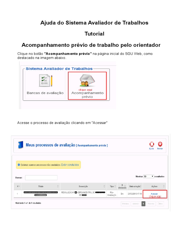 TUTORIAL SGU Orientador | PDF | Informática