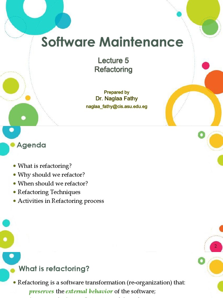 Lec 5 - Refactoring | PDF | Method (Computer Programming) | Inheritance (Object Oriented ...