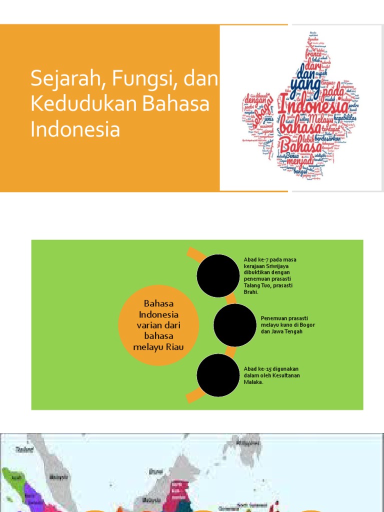 Sejarah, Fungsi, Dan Kedudukan Bahasa Indonesia | PDF