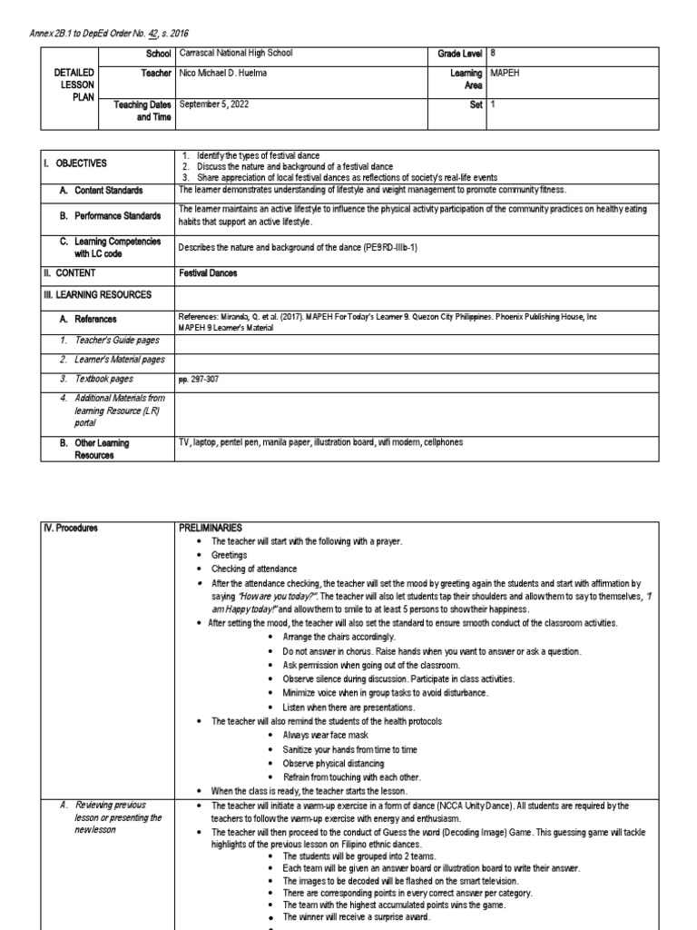 Detailed Lesson Plan For Demo | PDF | Teachers | Learning