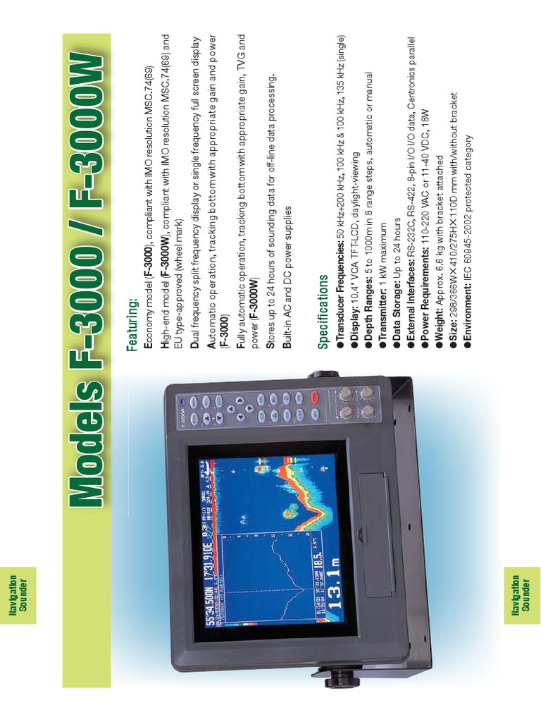 JMC Echo Sounder F-3000 Brochure | PDF