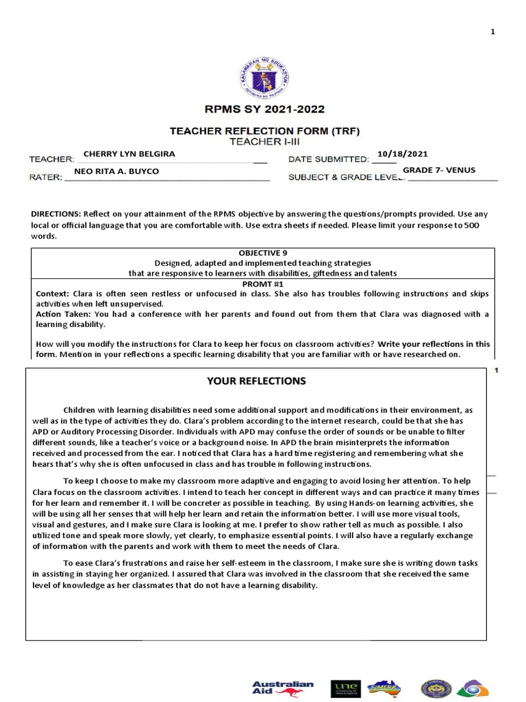 TRF Sample | PDF | Intellectual Giftedness | Lesson Plan