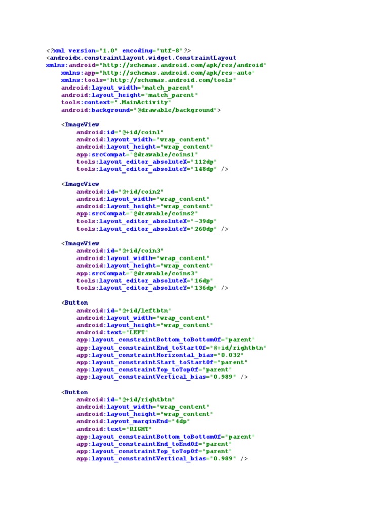 MainActivity XML | PDF