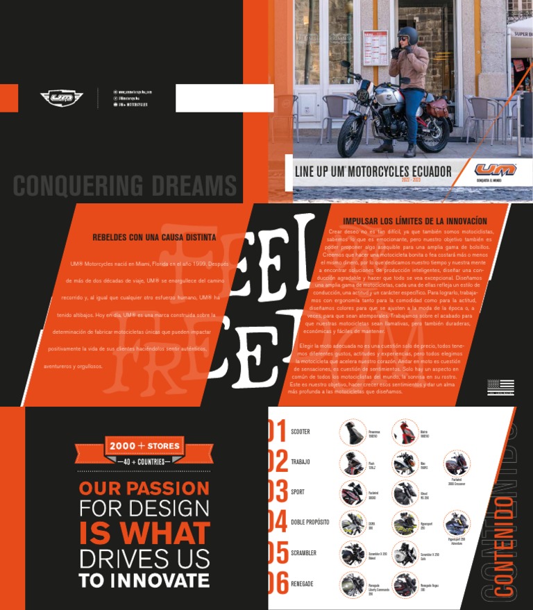 Brochure Um Motorcycles Ecuador | PDF | Caballo de fuerza | Carburador