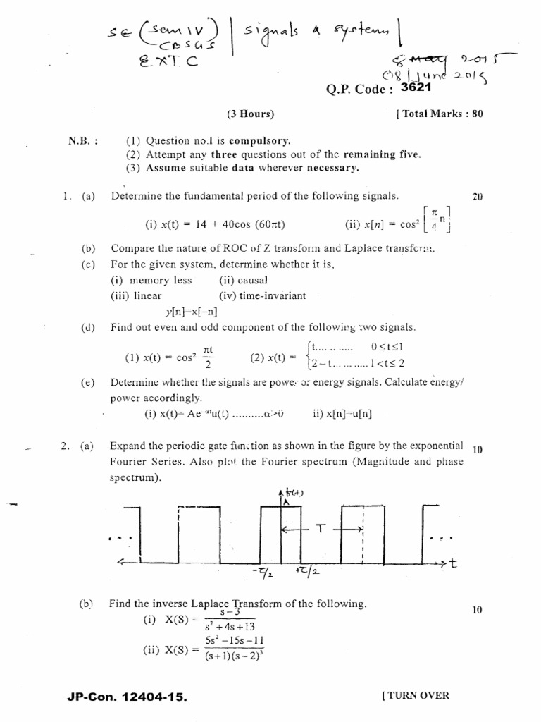 Se-Extc Sem4 SS May15 | PDF