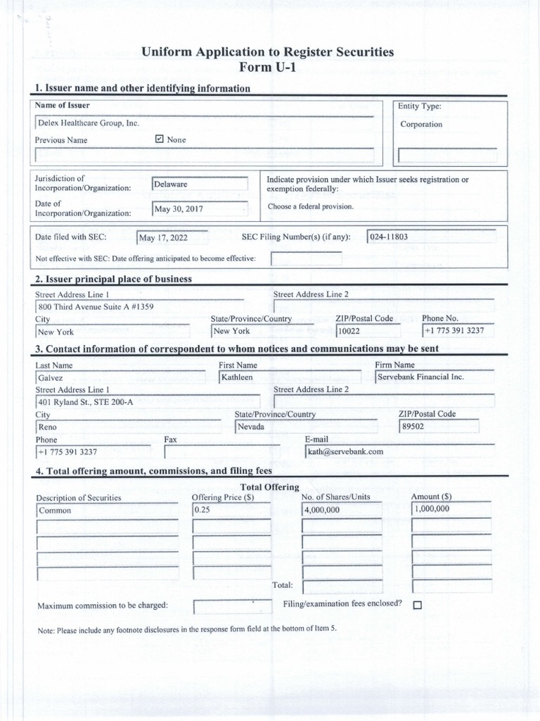 FORM-U1 | PDF | Securities (Finance) | Service Of Process