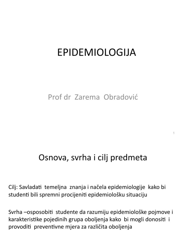 Epidemiologija - Mostar | PDF