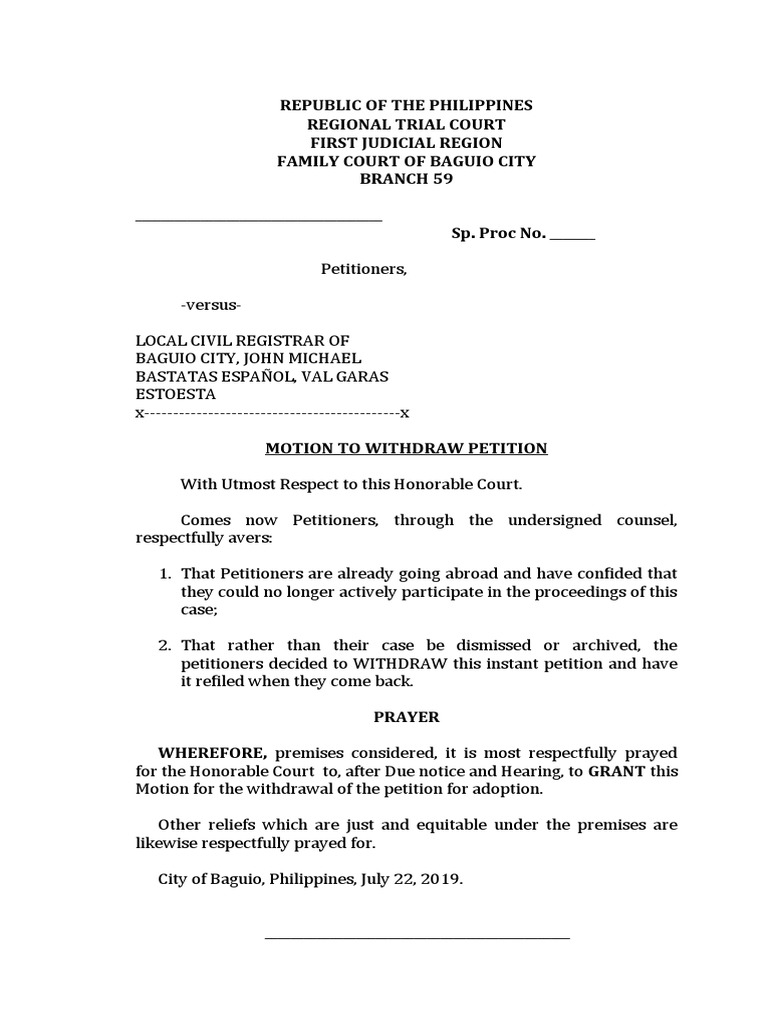 Motion To Withdraw | PDF