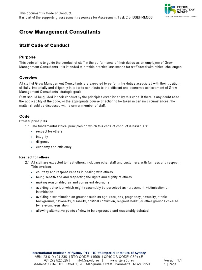 Code of Conduct | PDF | Conflict Of Interest | Justice