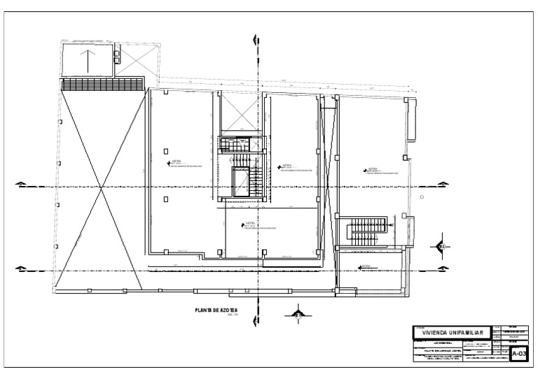 Planta de Azotea: Vivienda Unifamiliar | PDF