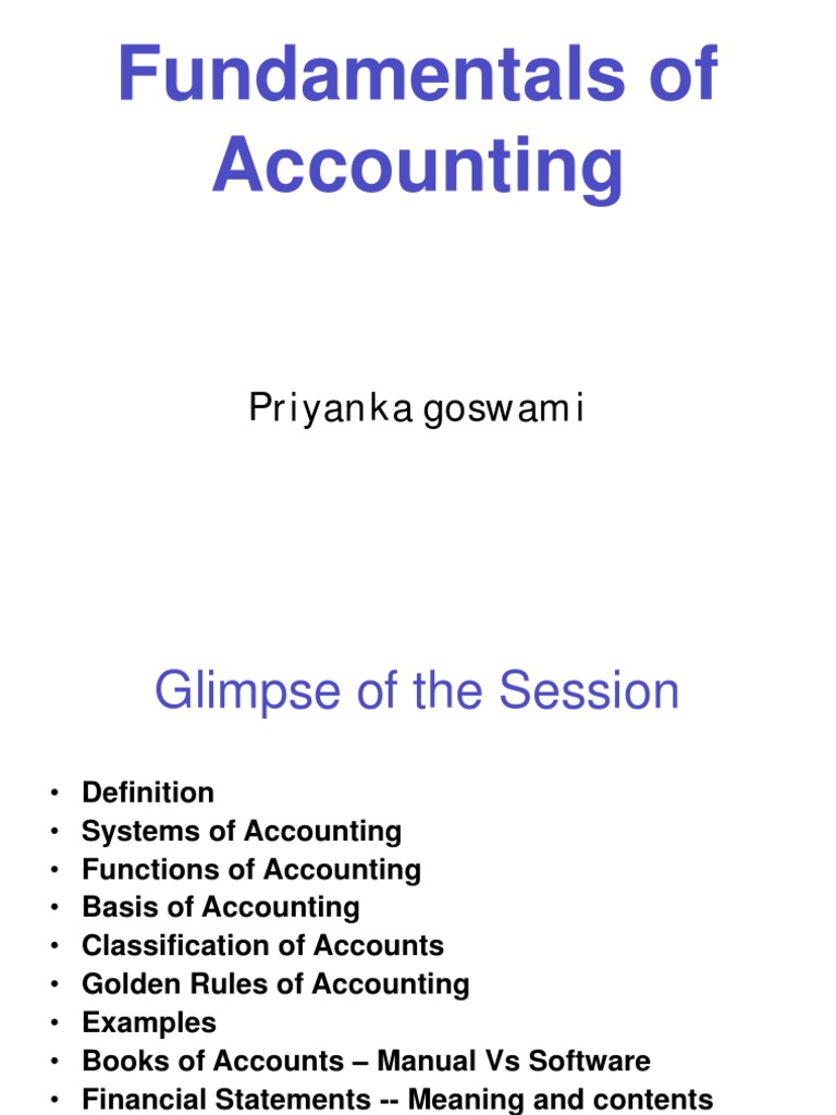 Accounting Fundamentals | PDF | Debits And Credits | Income Statement