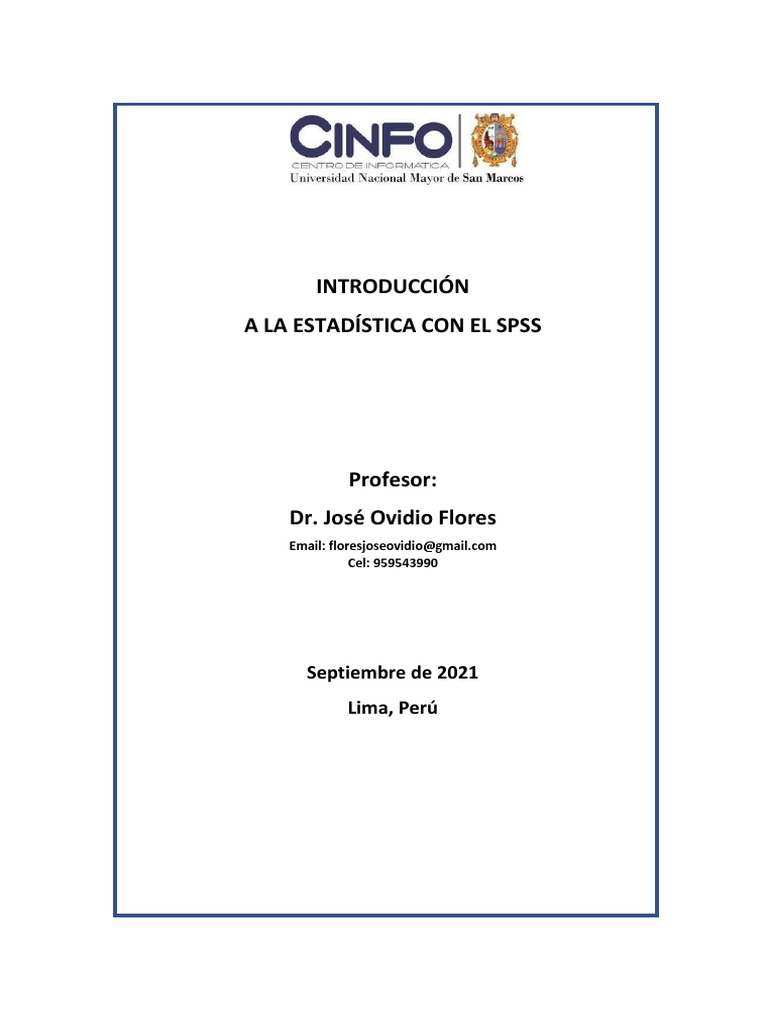 Introducción A La Estadistica Con SPSS | PDF | Muestreo (Estadísticas) | Spss