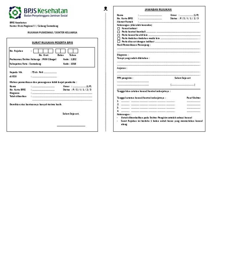 Surat Rujukan BPJS | PDF