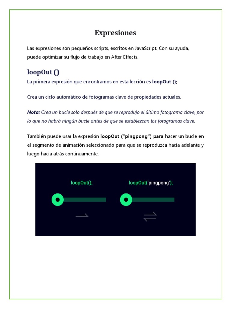 Expresiones en After Effects | PDF
