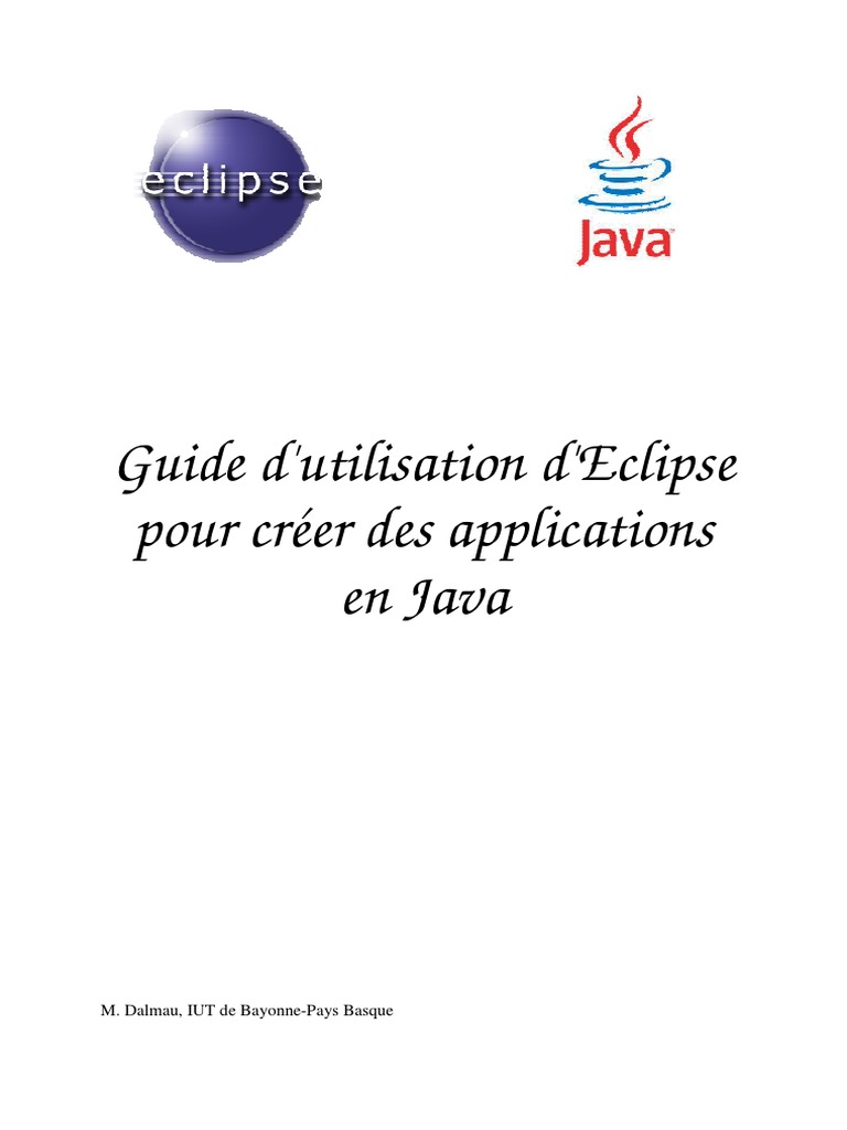 Guide Eclipse | PDF | Java (Langage de programmation) | Interface graphique