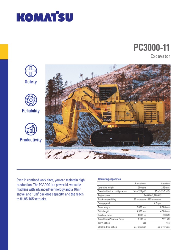 EN PC3000 11SP01 - Excavator | PDF | Diesel Engine | Manufactured Goods