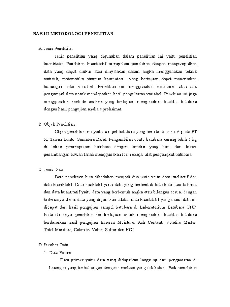 Bab 3 Metode Penelitian | PDF
