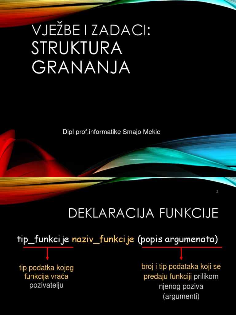 19 Vjezbe Struktura Grananja | PDF