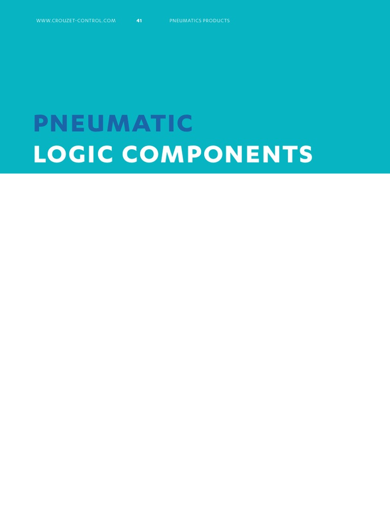 Pneumatic Logic Components 1108902 | PDF | Mechanical Engineering ...