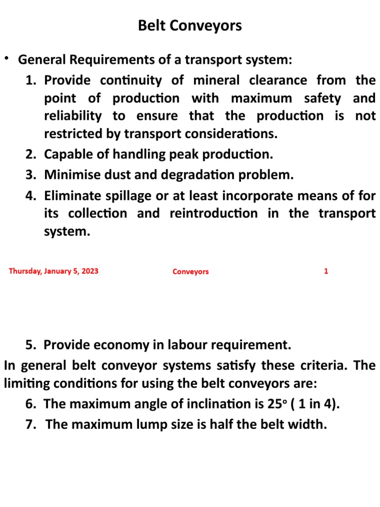 Belt Conveyor1 | PDF | Belt (Mechanical) | Mechanical Engineering