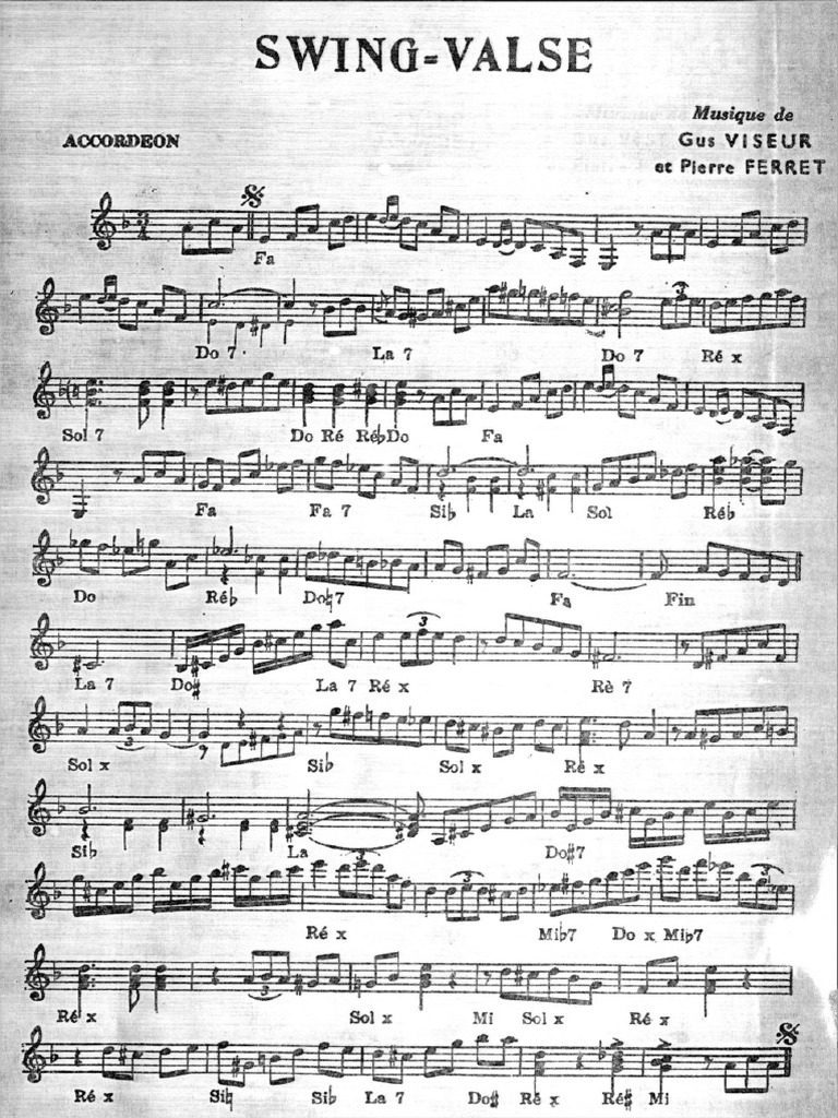 Swing Valse (Gus Viseur) | PDF