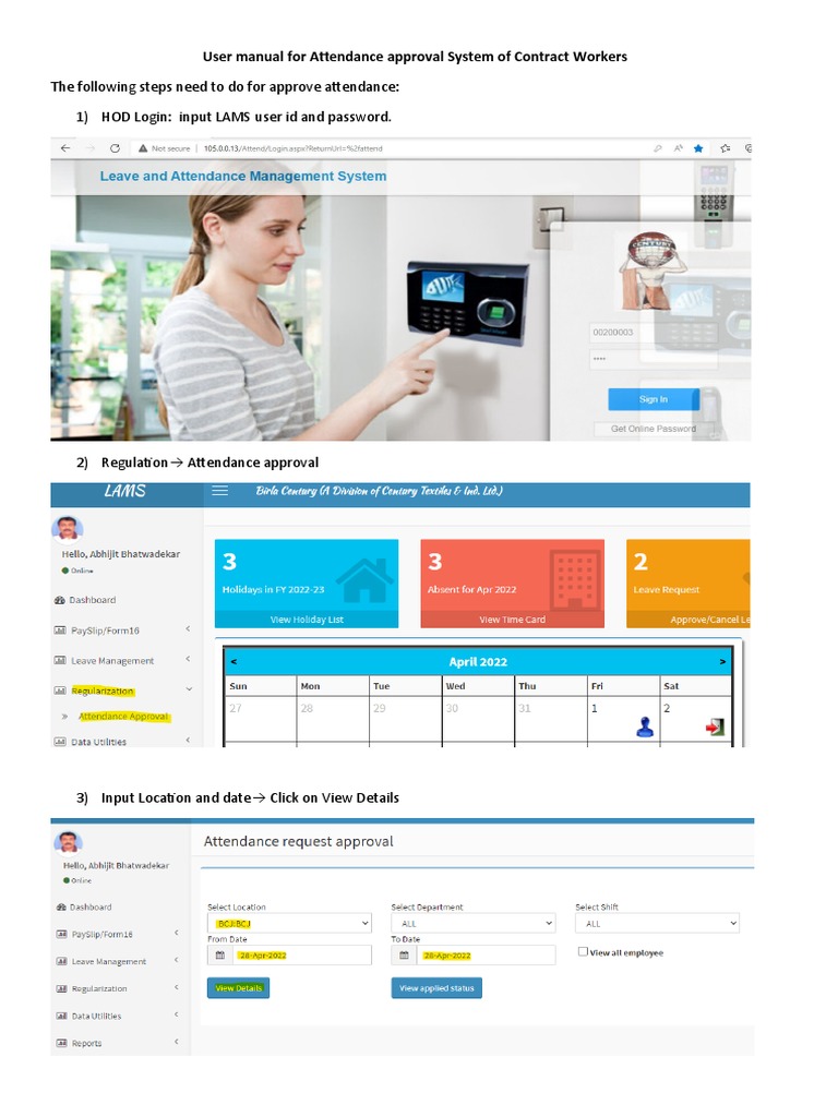 Attendance Approval Guide for HODs | PDF