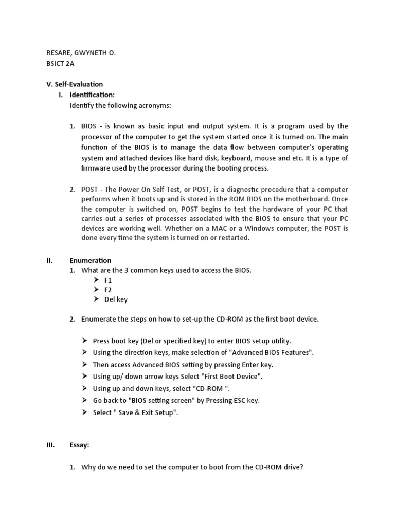 Configuring the Boot Order and Understanding the BIOS and POST for Optimal System Functionality ...