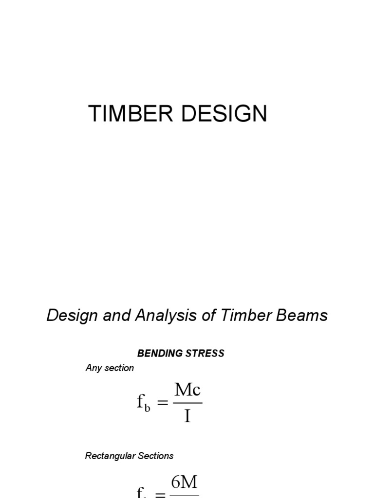 Timber Design | PDF | Bending | Beam (Structure)