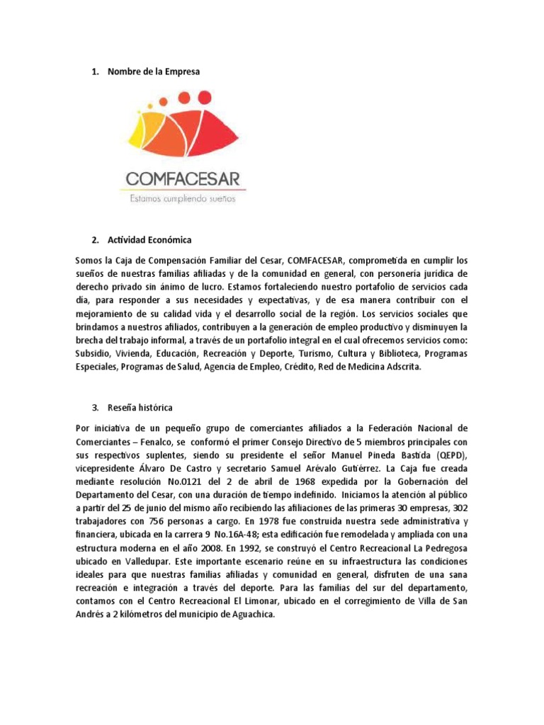 Comfacesar | PDF | Economias