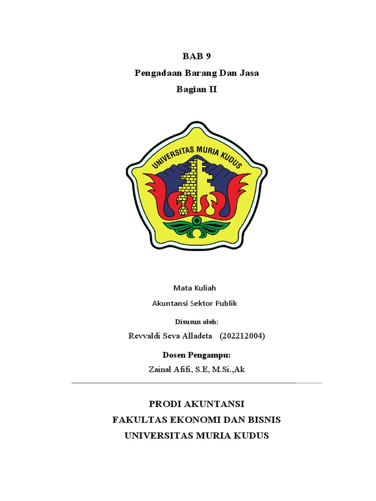 BAB 9 ASP Pengadaan Barang Dan Jasa Bagian 2 Sistem Informasi Akuntansi ...