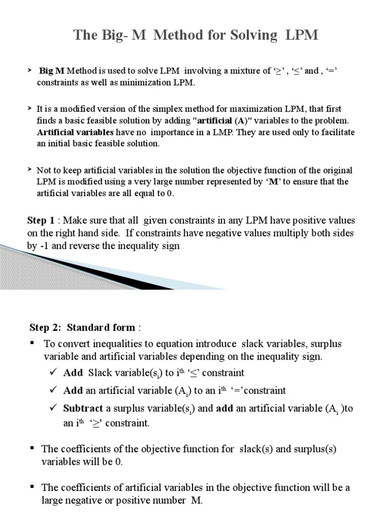 Chapter 2 (Big M & Sensitivity) | PDF | Mathematical Optimization | Theoretical Computer Science