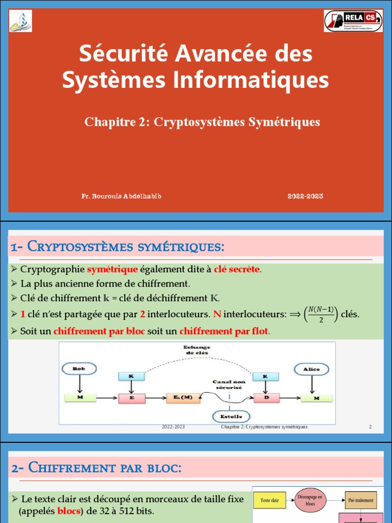 CH 2 Slides | PDF | Cryptanalyse | Cybercriminalité