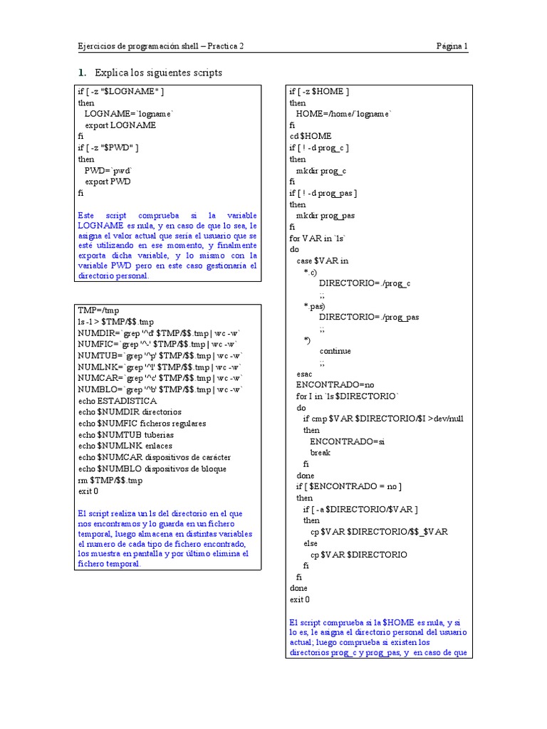 Practica 2 Shell Moha | Descargar gratis PDF | Archivo de computadora | Software utilitario
