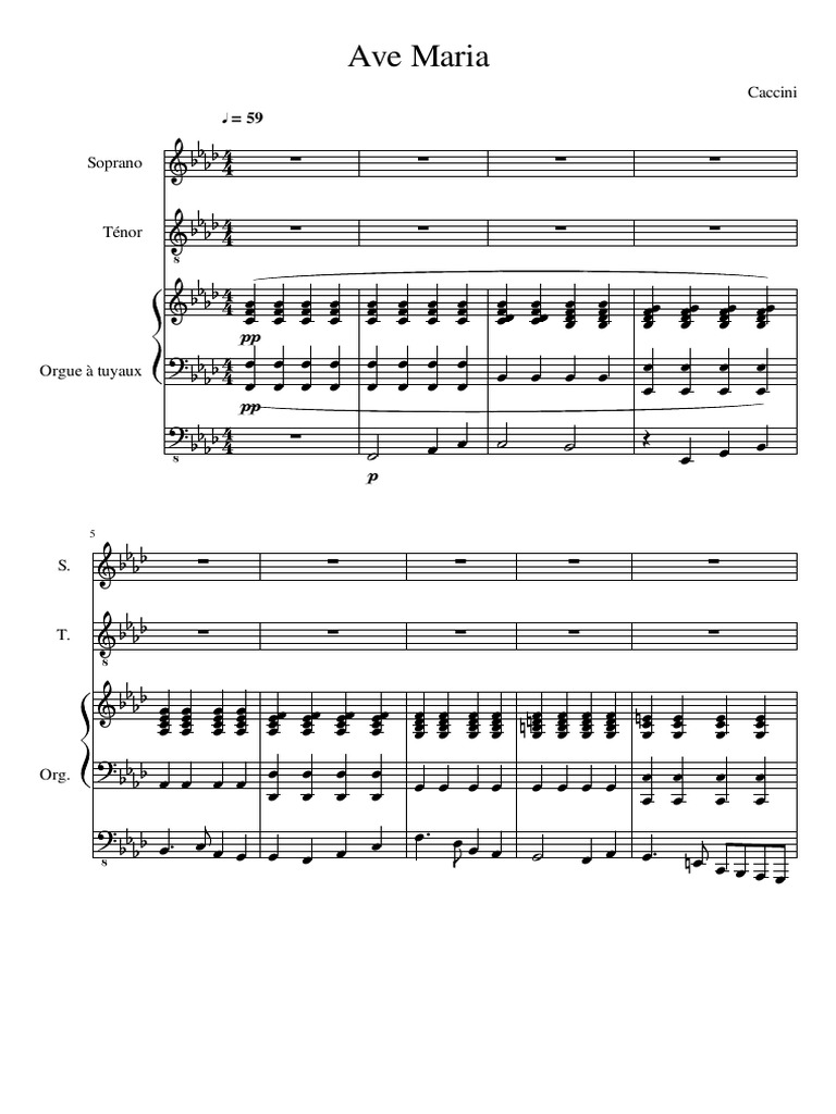 Ave Maria Partition Orgue Voix | PDF
