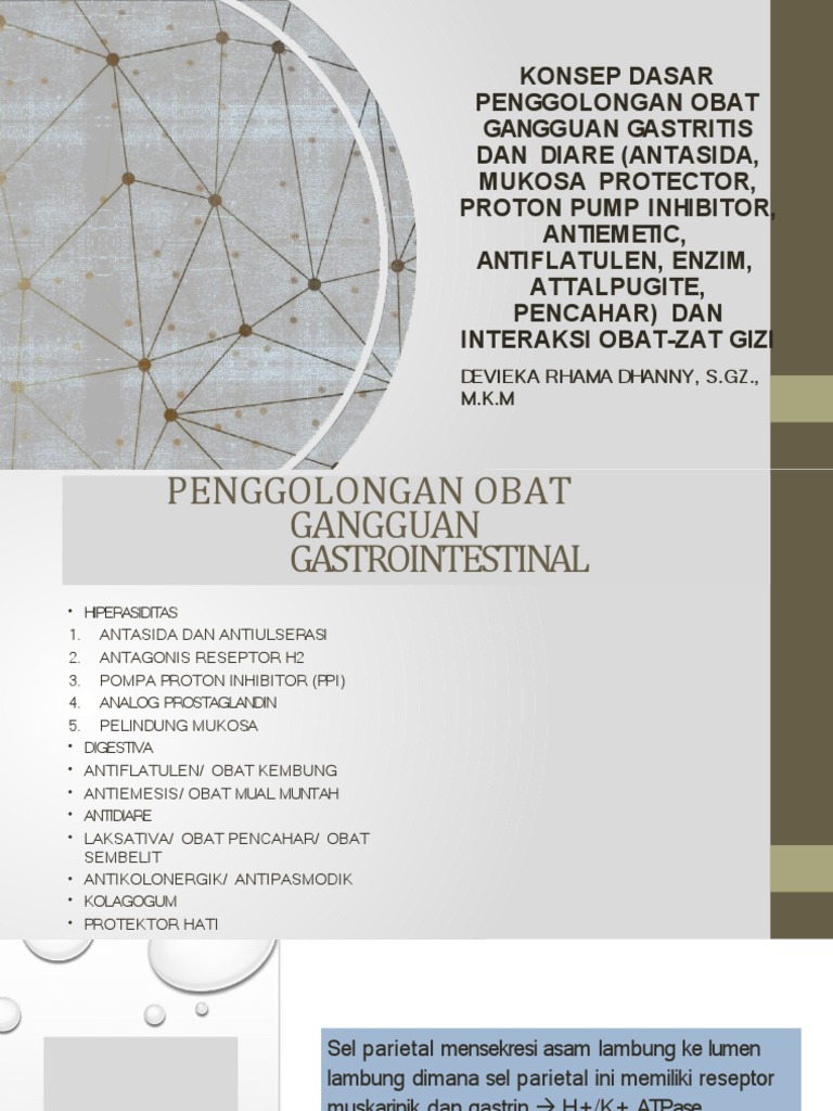 PERTEMUAN 2 - Penggolongan Obat Gangguan PENCERNAAN-zat Gizi (DRD) | PDF