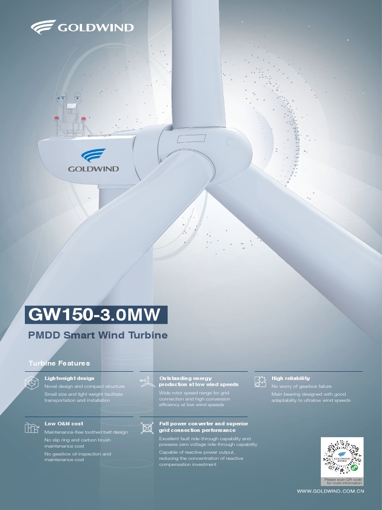 GW150-3.0MW: PMDD Smart Wind Turbine | PDF | Electric Generator | Electrical Engineering