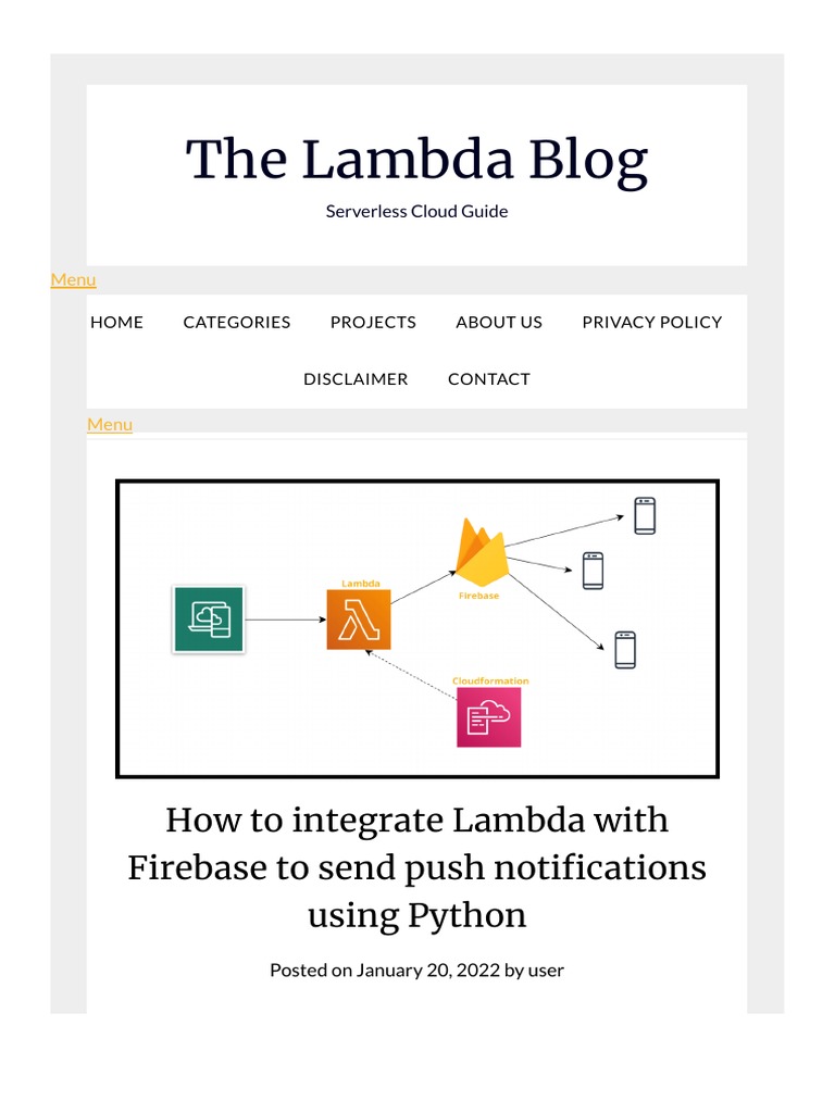 How To Integrate Lambda With Firebase To Send Push Notifications Using ...