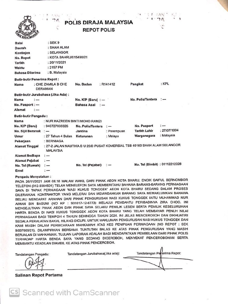 Report Polis Nasi Kukus Tonggek | PDF