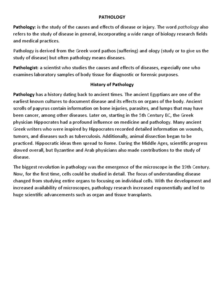 PATHOLOGY | PDF