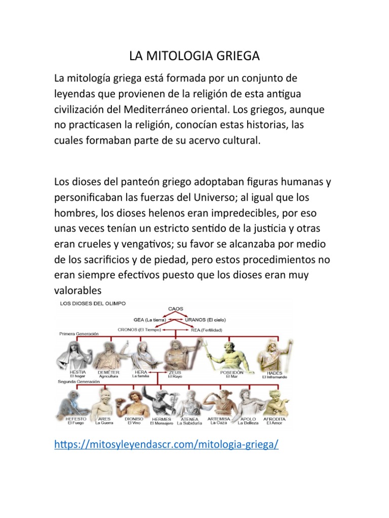 La Mitologia Griega | PDF